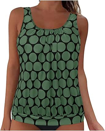Amazon.com: Tankini Swimsuits for Women Swim Tank Top with Shorts 2 ...