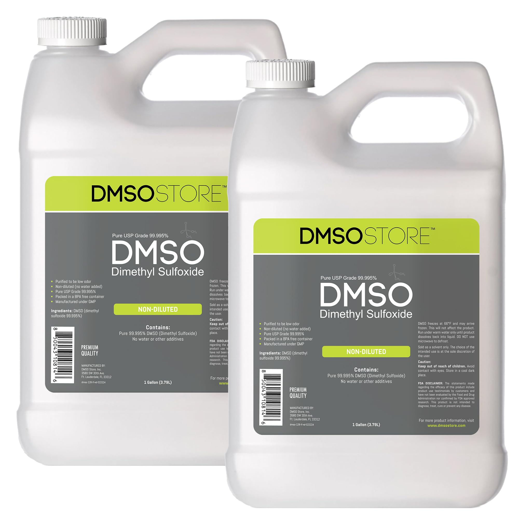 Amazon.com: DMSO Two Gallons (7.57 Liter) Non-diluted 99.995% Low Odor ...