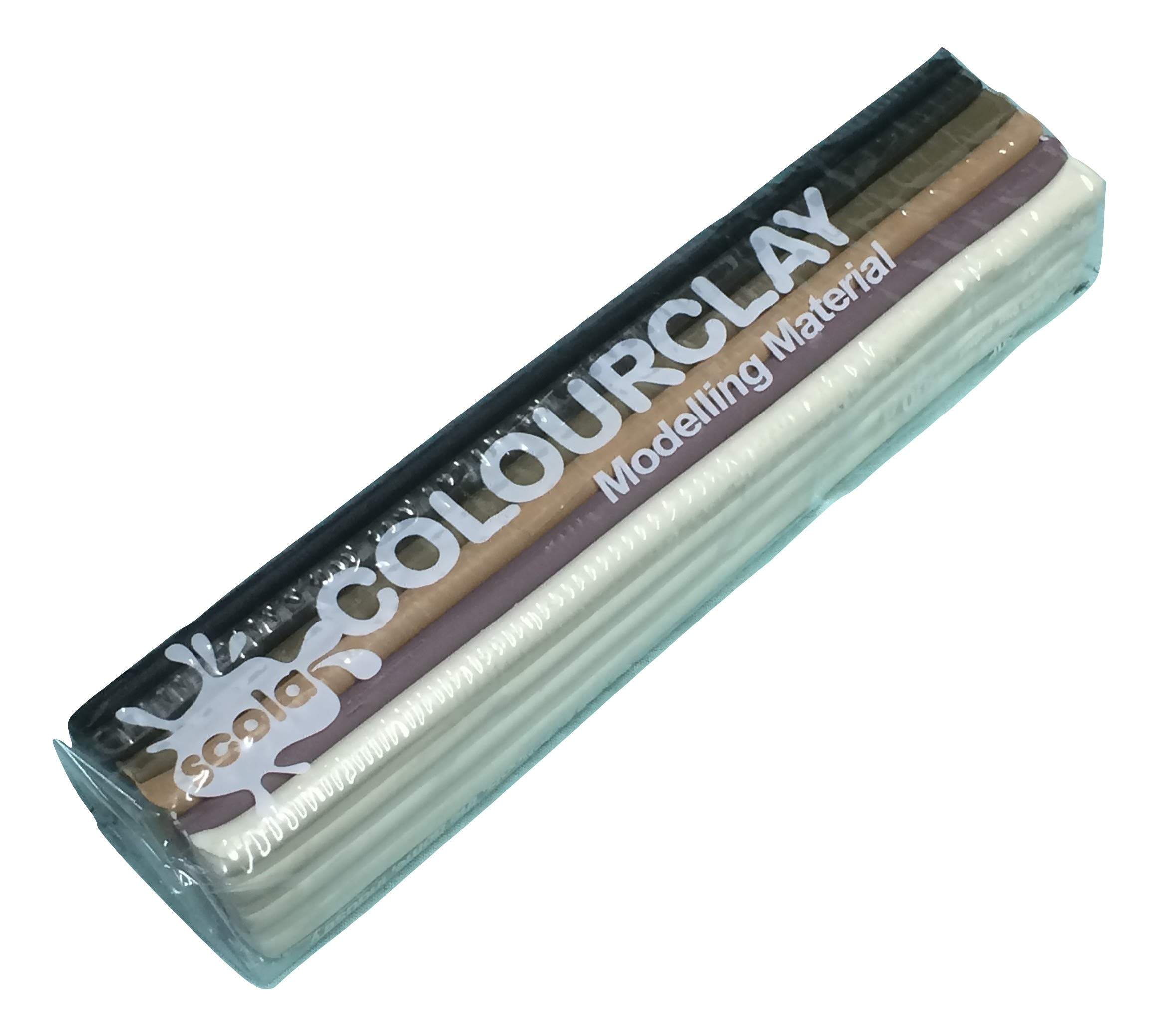 SCOLAQUIP Scola Colour Clay 500g Bar, Re-Usable Non Hardening Animation ...