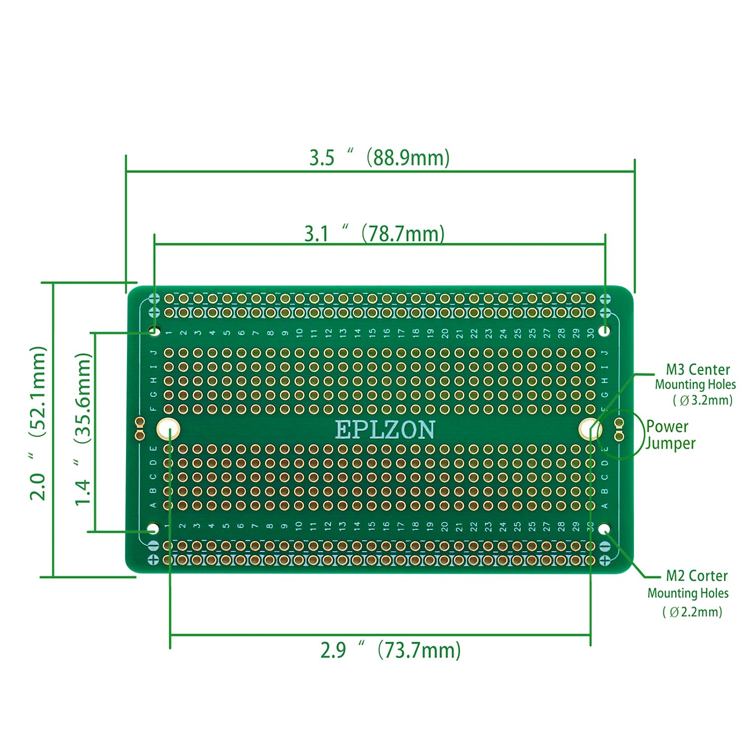 Snapklik.com : EPLZON Solderable Breadboard PCB Board Gold-Plated Solder Breadboard For DIY ...