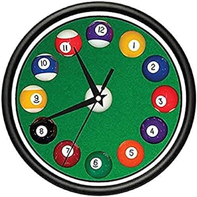 Amazon.com: Yuanhe Billiards Pool Ball Clock - 14Inch Triangle Pool ...