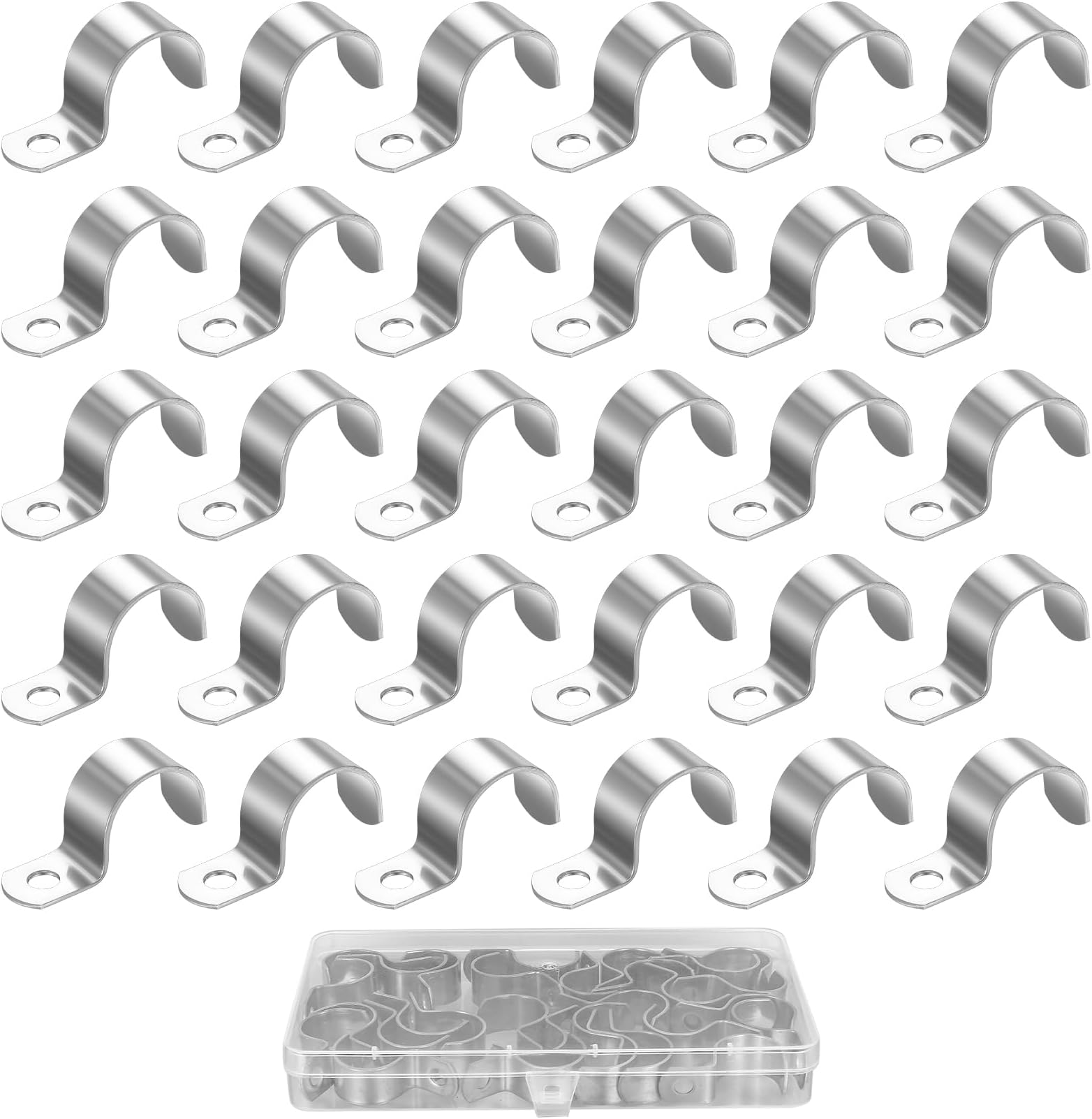 30x Metallkabelschellen Metall Rohrschellen, M20 V2A Edelstahl 304 ...