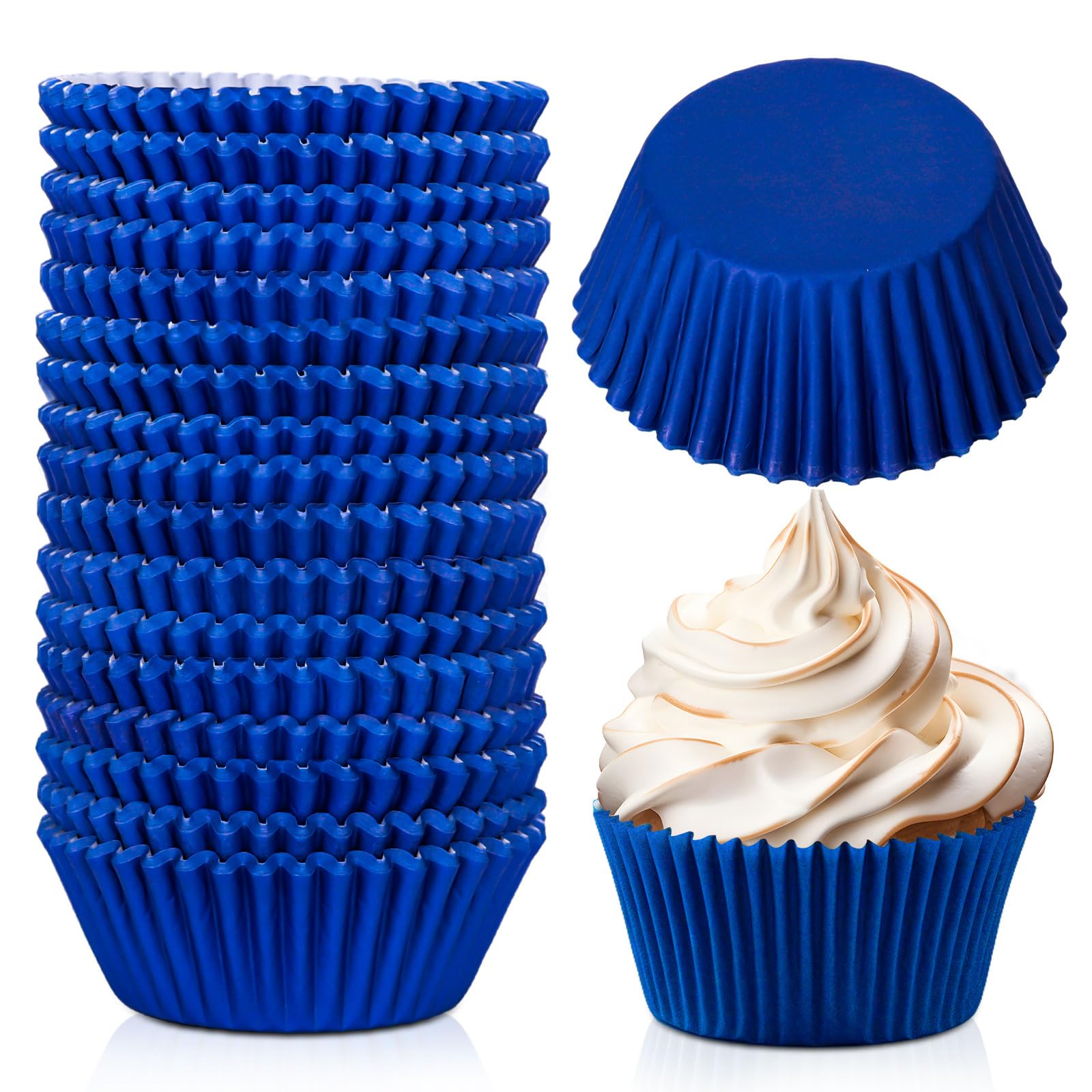 Amazon.com: Whaline 300Pcs Blue Cupcake Liners Wedding Baking Cups ...