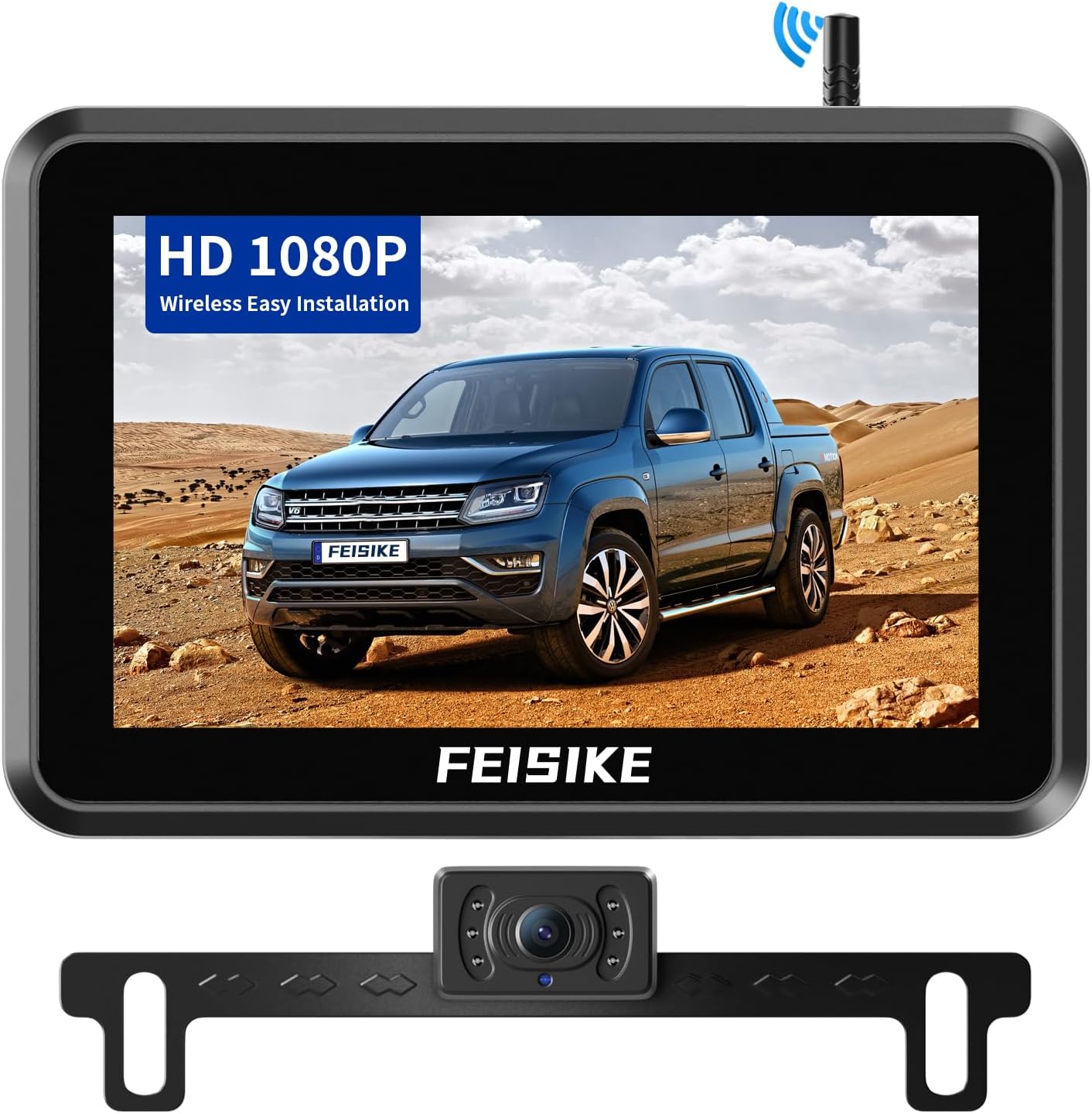 Amazon.com: FEISIKE Wireless Backup Camera with 5'' Monitor, Easy Setup ...