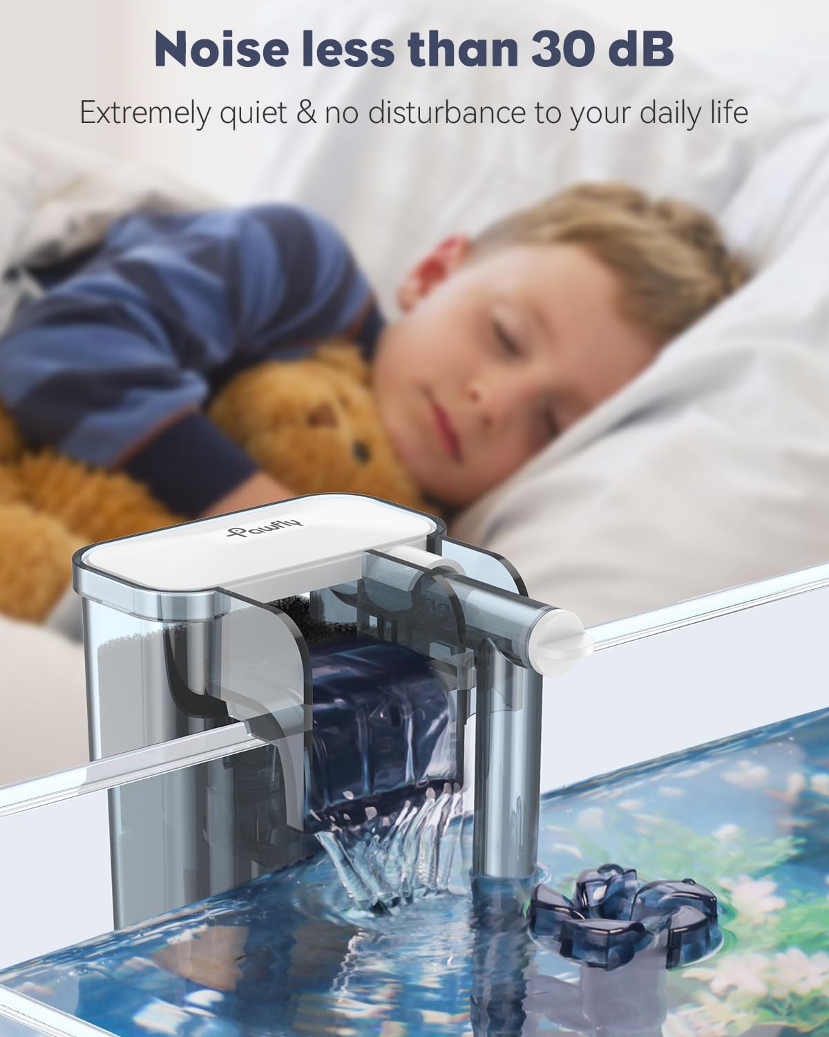 Snapklik.com : Pawfly Aquarium Filter Ultra Quiet Fish Tank HOB Filter ...