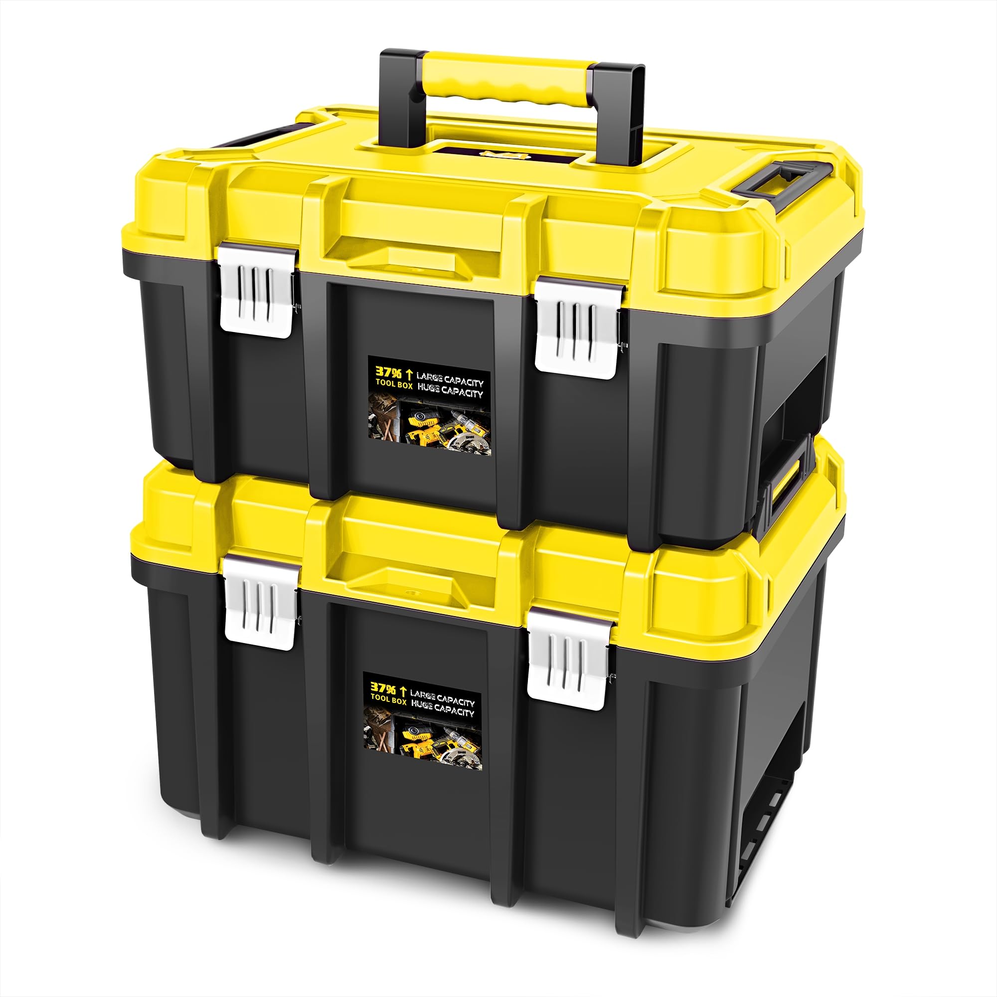 PM PERFORMOTOR 2pcs Tool Boxes Set - Lockable Organizer Storage ...