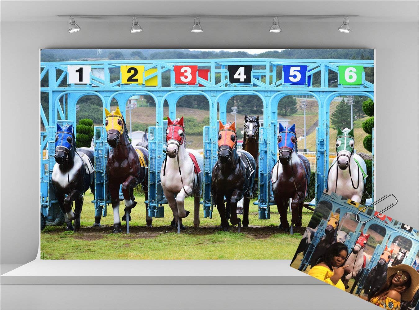 Amazon.com : Kate 10x10ft Horse Race Backdrop for Kentucky Derby ...