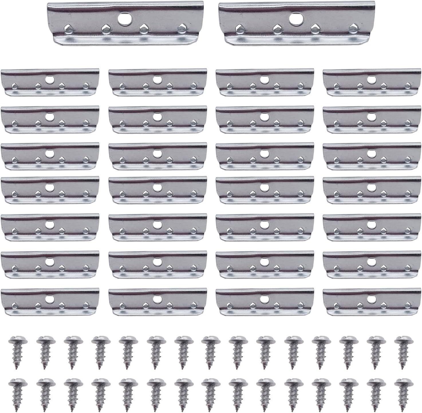 30 Pcs Metal End Clips for Rubber Webbing, 1/2 * 2" Replacement ...