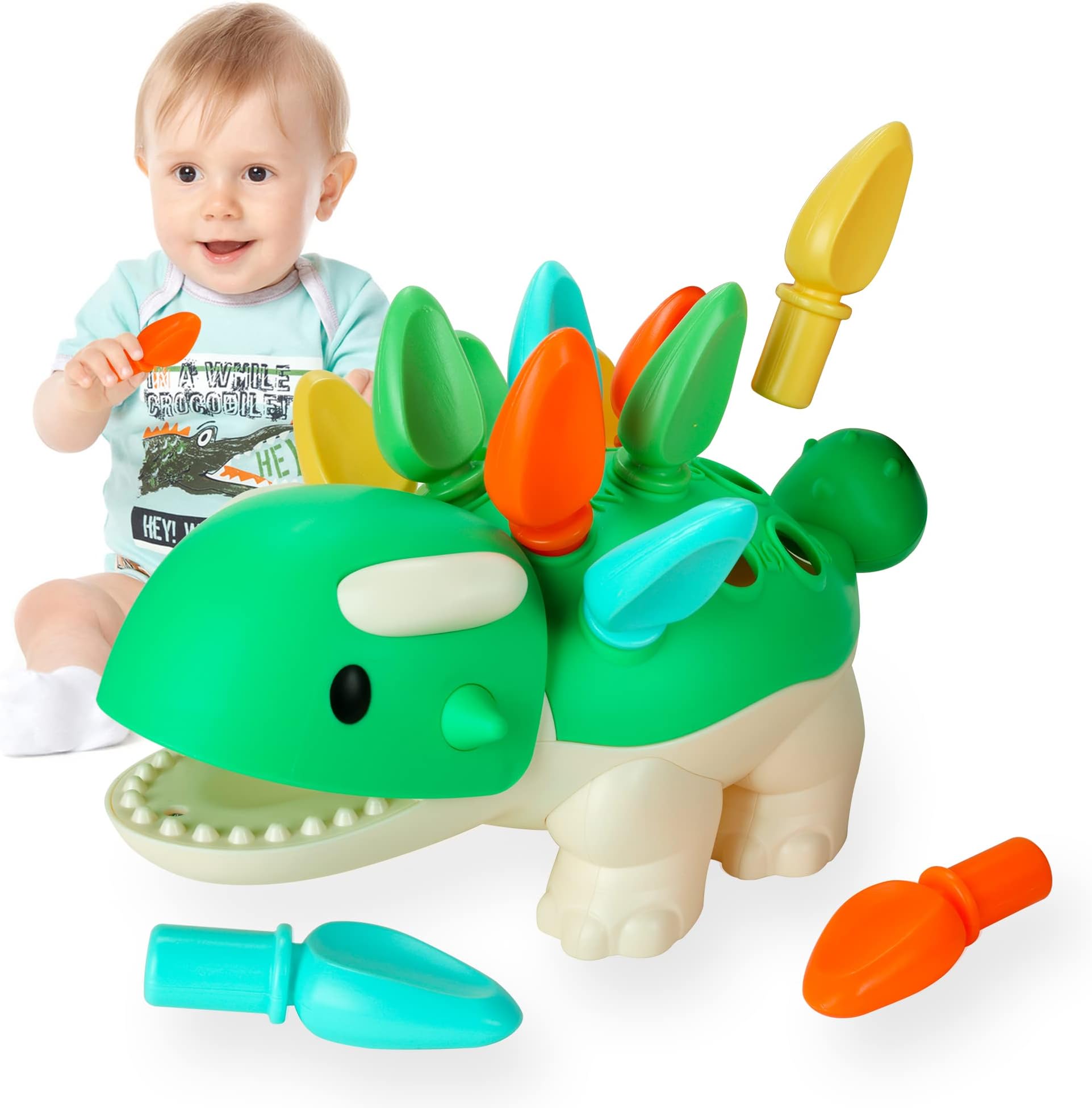GIGIPIG Baby Dinosaur Montessori Toy, 12 18 Months Old Toddler Learning ...