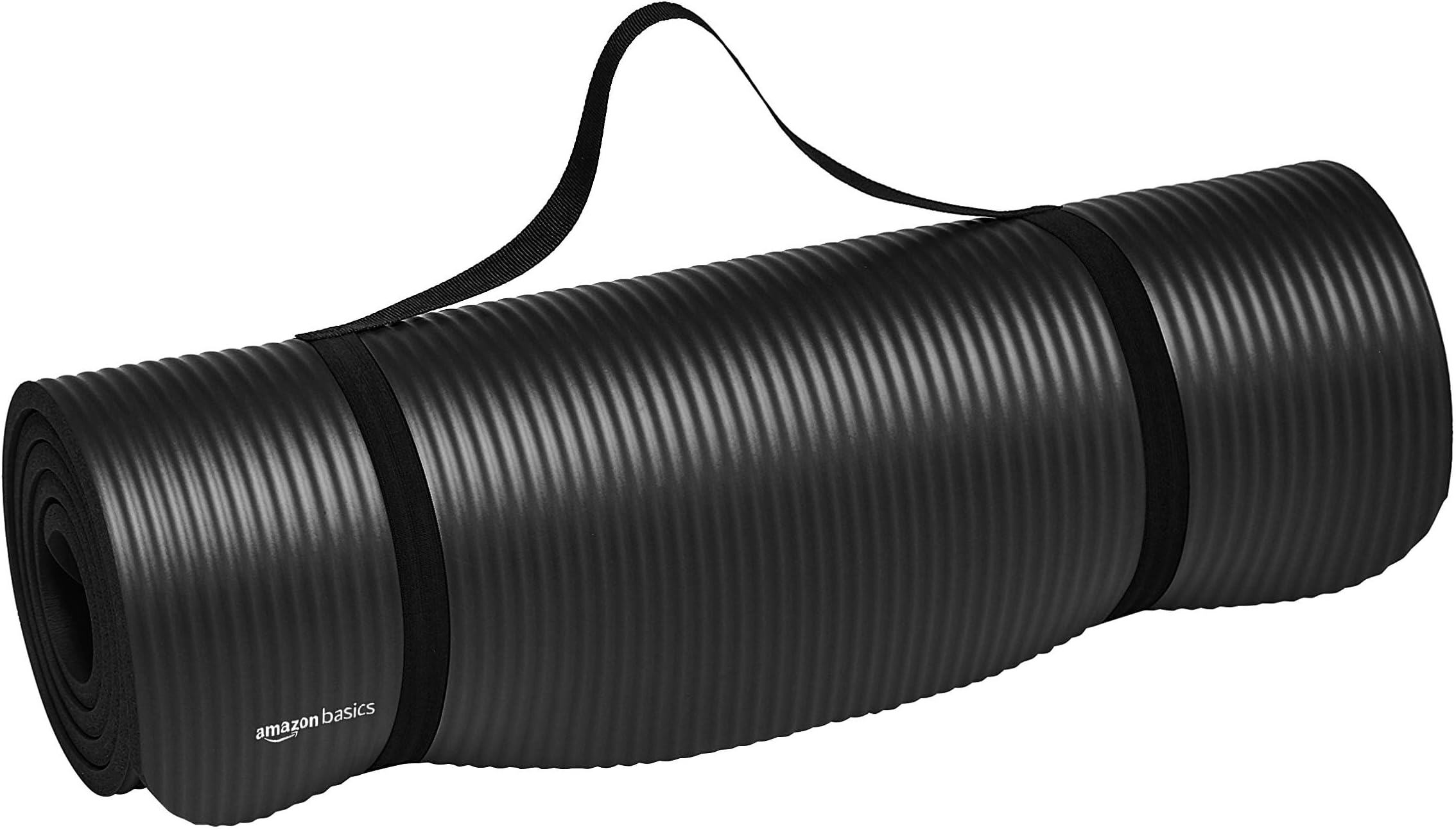 Amazon Basics Extra Thick Exercise Yoga Gym Floor Mat with Carrying ...