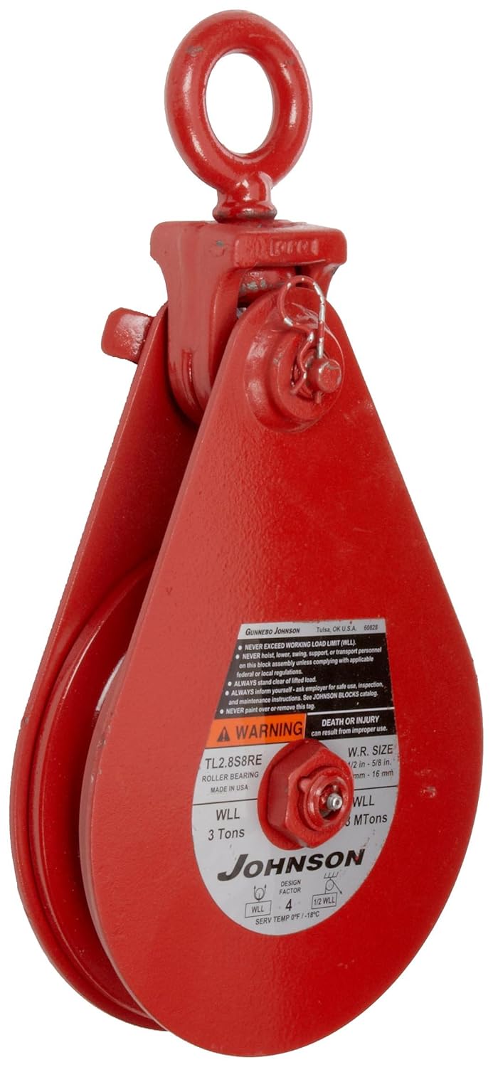 Gunnebo-Johnson TL 3S 8R E Tong Line Block, 1/2" - 5/8" Rope, 3 ton ...