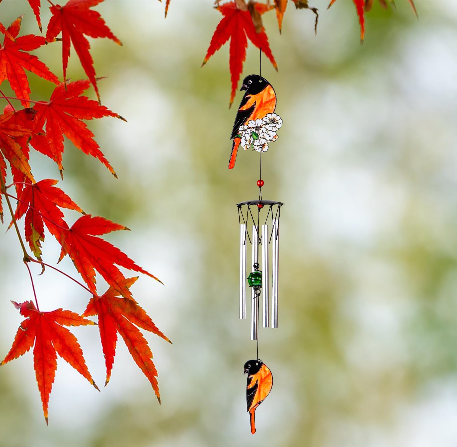 Amazon.com : Carson 30" Stained Glass Memorial Wind Chime - Sympathy ...
