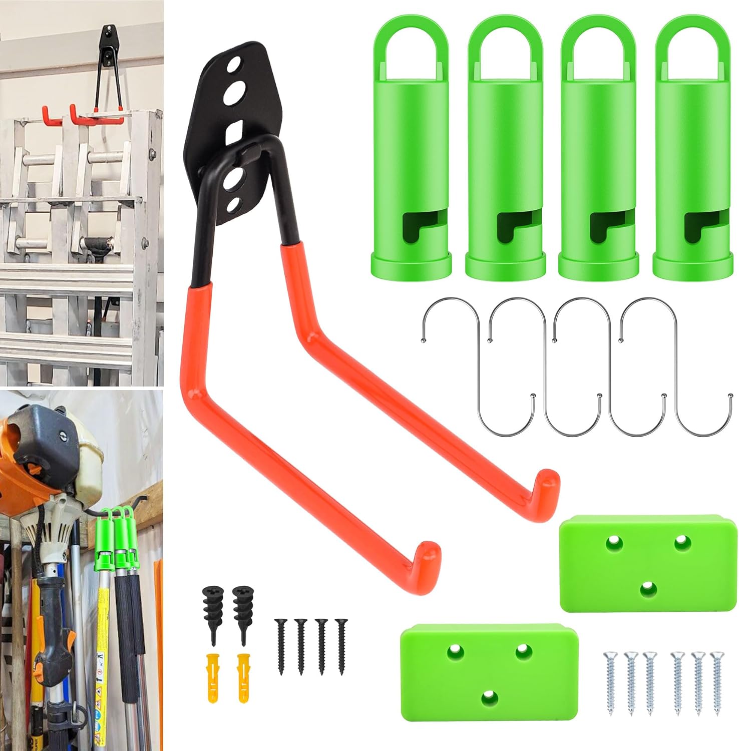4 Pack Garage Storage Hooks Attachment for Ego Power Multihead System ...