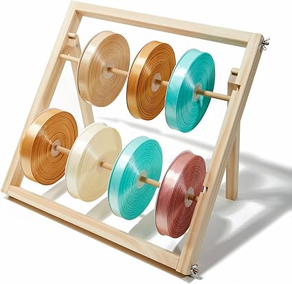 Amazon.com: Craft Ribbon Storage Organizer Wood Ribbon Organizer ...