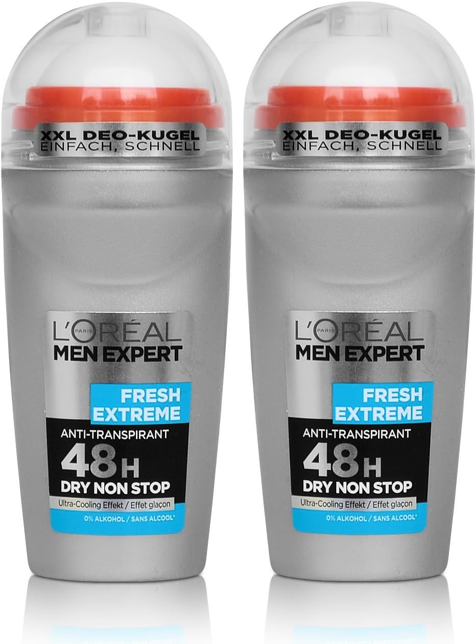 2 x L'Oréal Men Expert Fresh Extreme Déodorant Anti Transpirant 48H 50 ...
