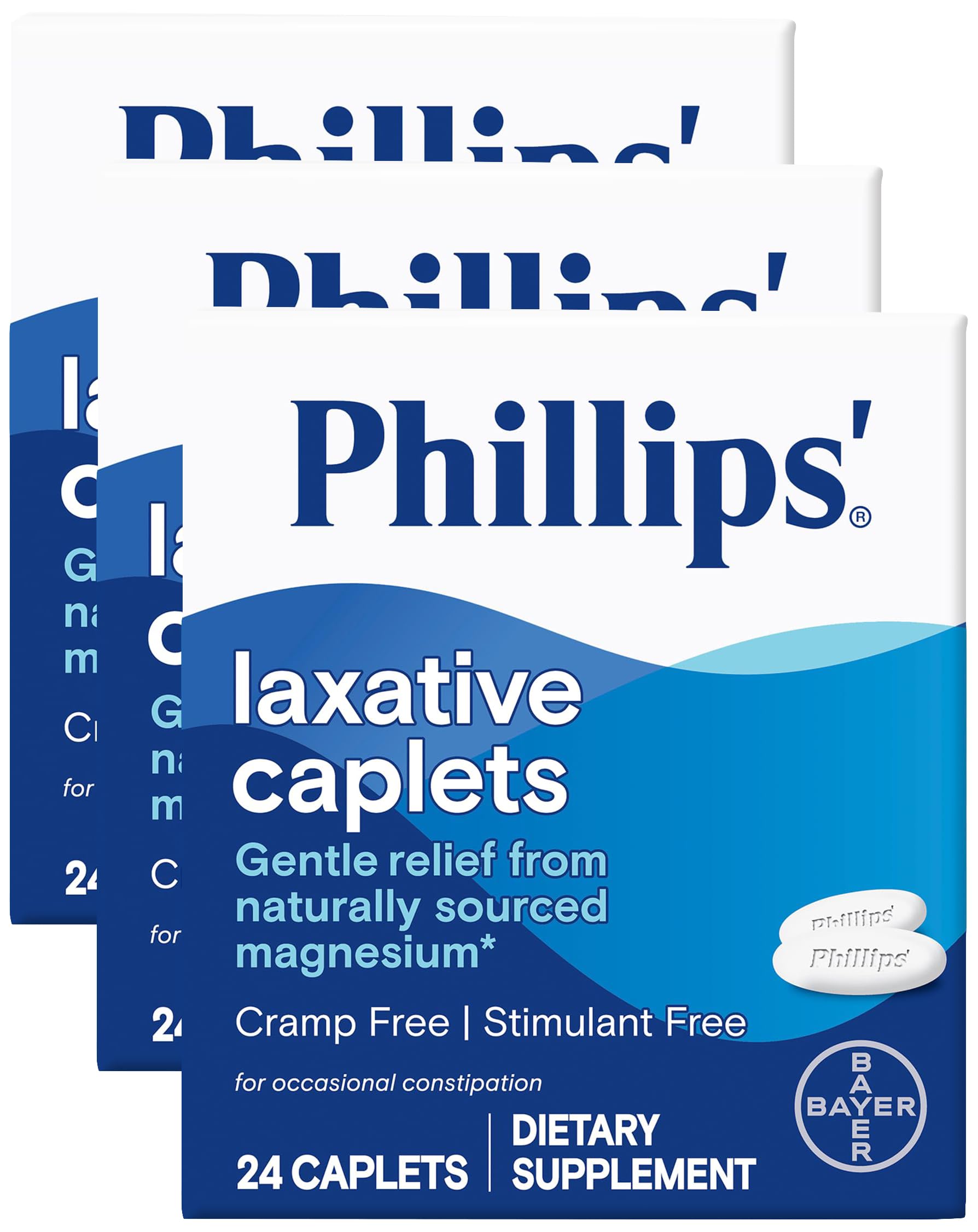 Amazon.com: Phillips' Laxative Caplets (24-Count Box), Multi (Pack of 3 ...