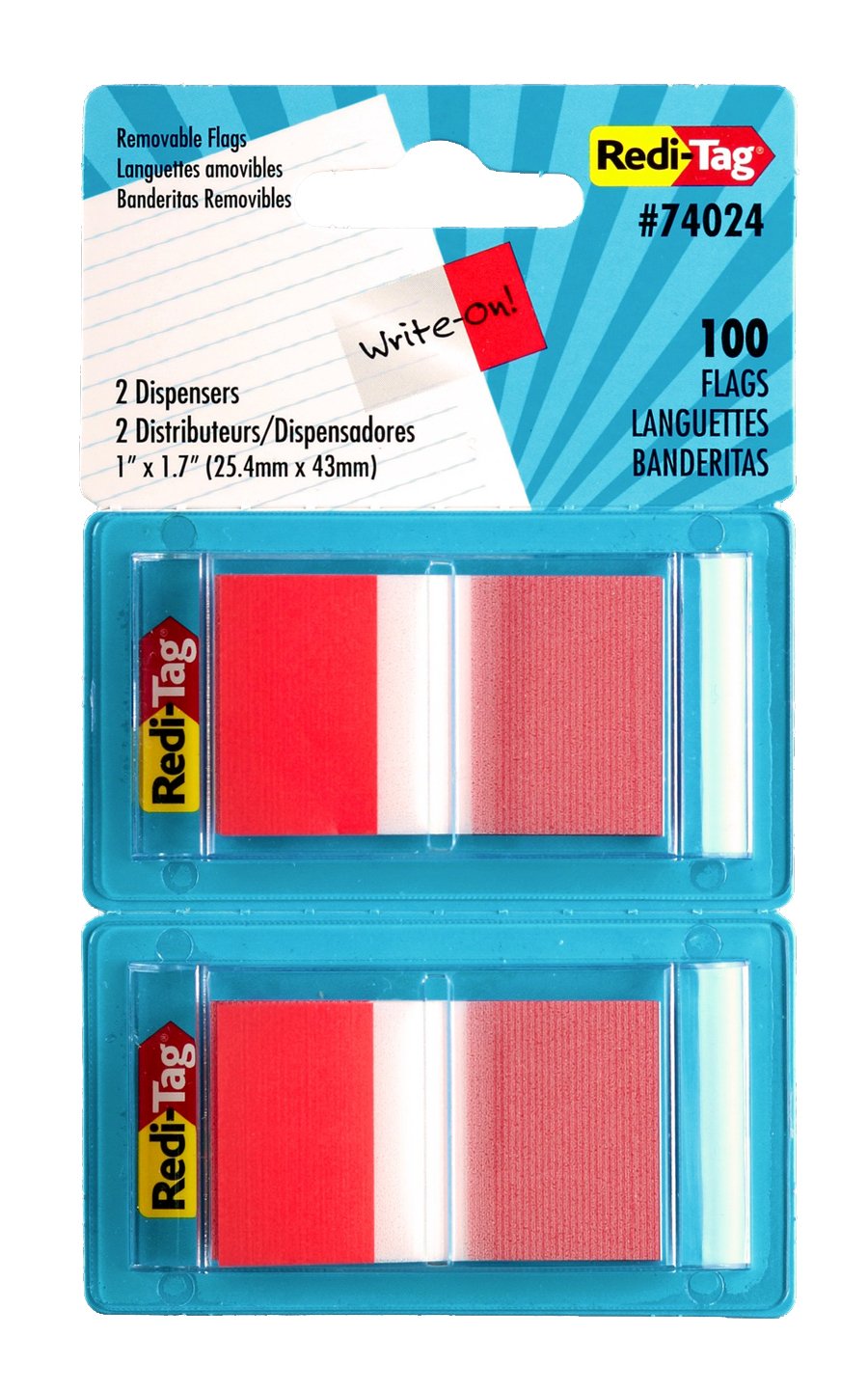 Redi-Tag Pop-up 100 Red Flags Document Markers Redi-Tag Pop-Up - 2 ...