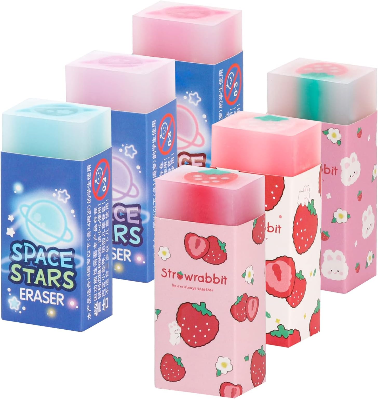 Eraser Cute Erasers Plastic Rubber Eraser for School Office Pencils ...