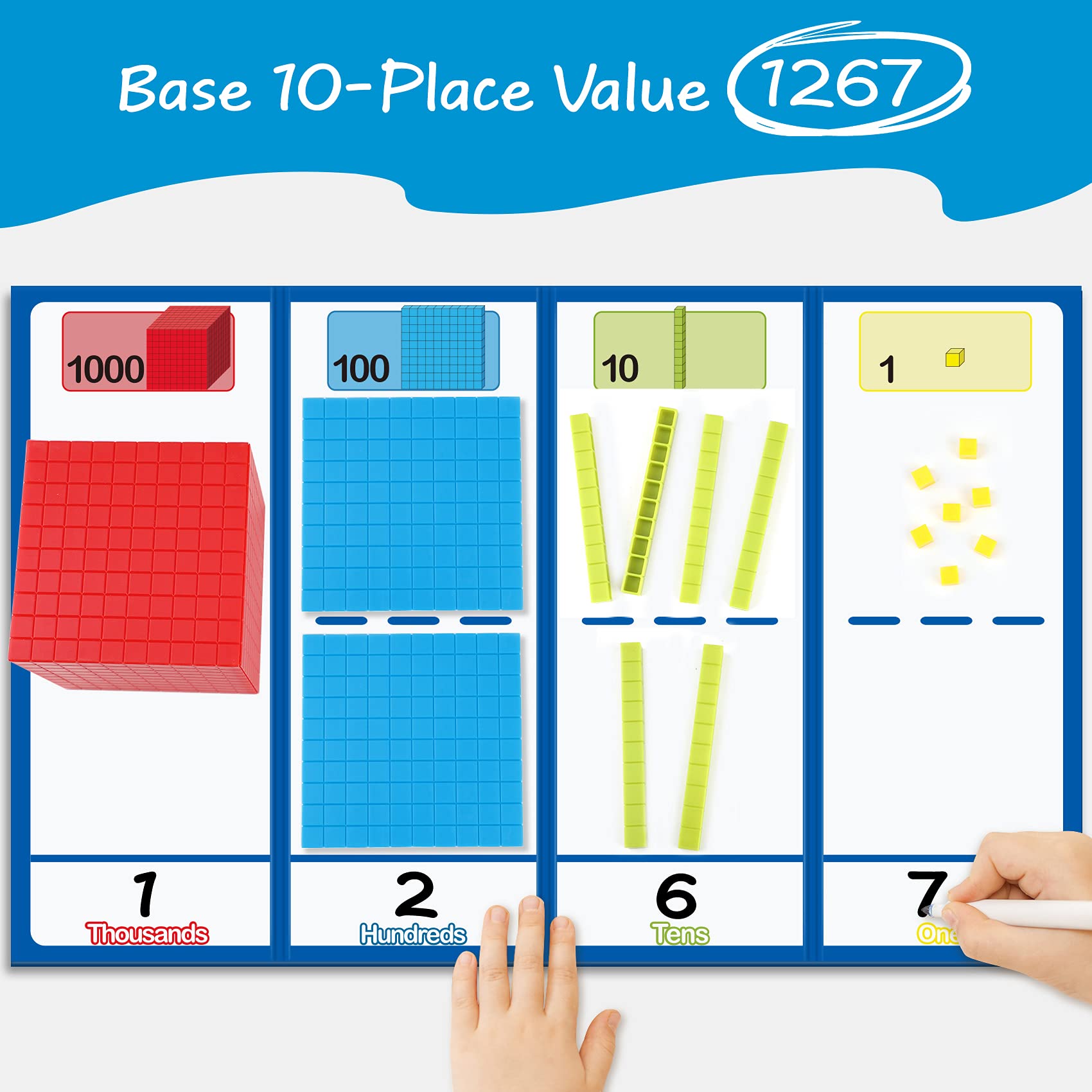 Torlam 131 PCS Base Ten Blocks For Math Place Value Blocks Plastic torlam-131-pcs-base-ten-blocks-for-math-place-value-blocks-plastic