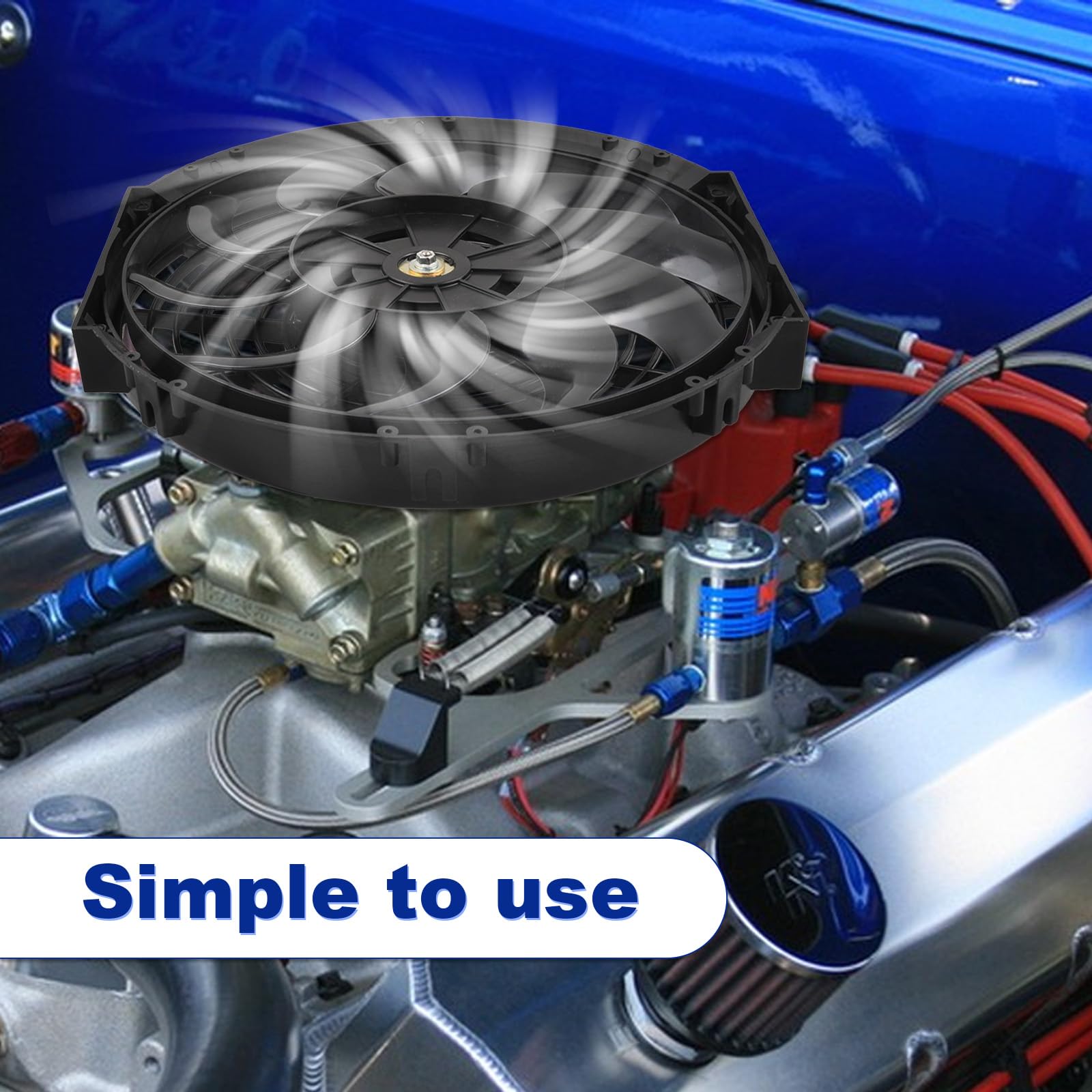 Snapklik.com : SSN 12" Electric Radiator Cooling Fan Assembly Kit, Push ...