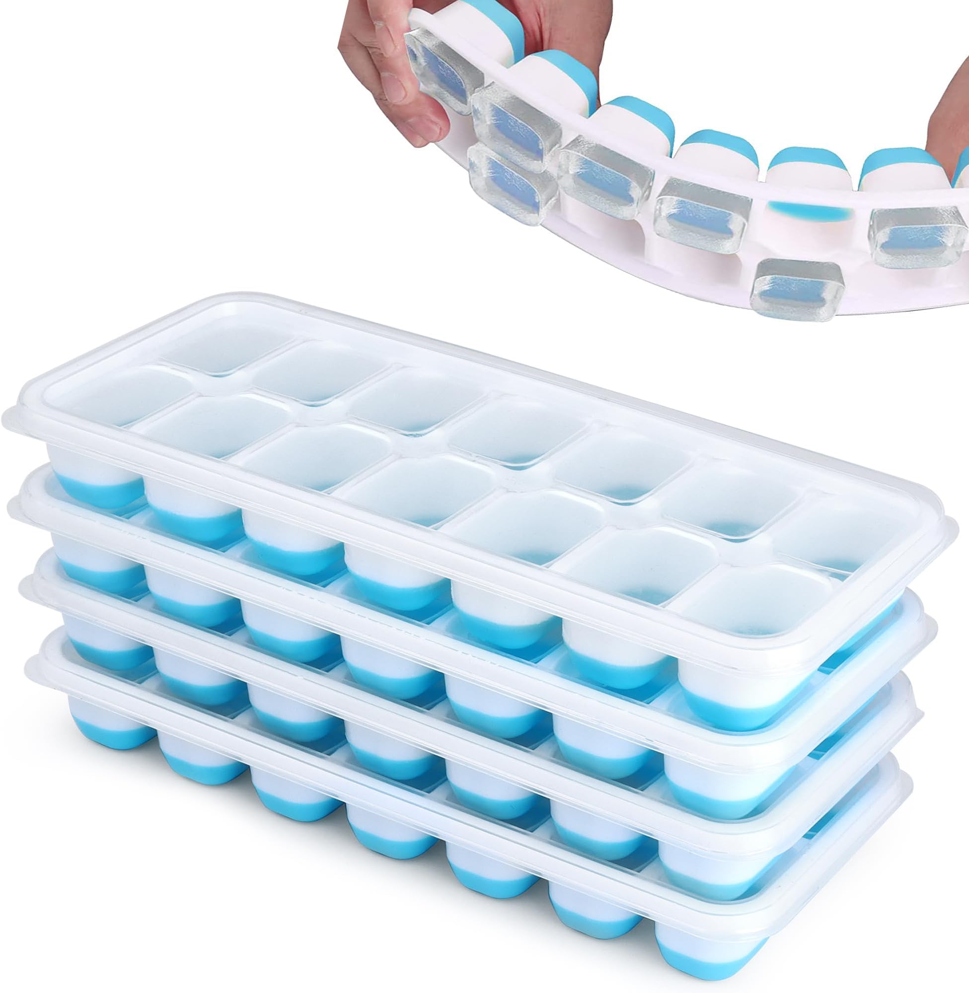 Amazon.com: Small Ice Cube Trays with Lid - Mini Ice Trays for Freezer ...