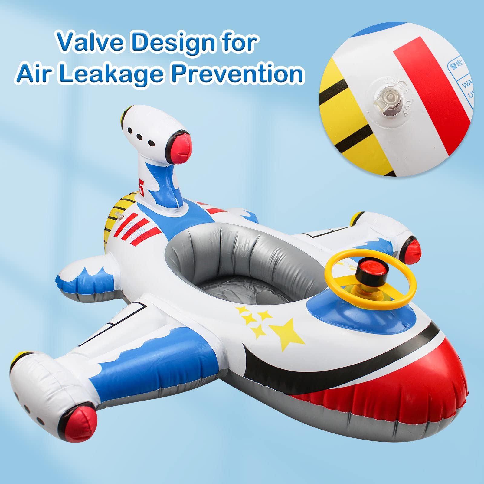 Snapklik.com : Baby Float Inflatable Airplane - Baby Pool Floats