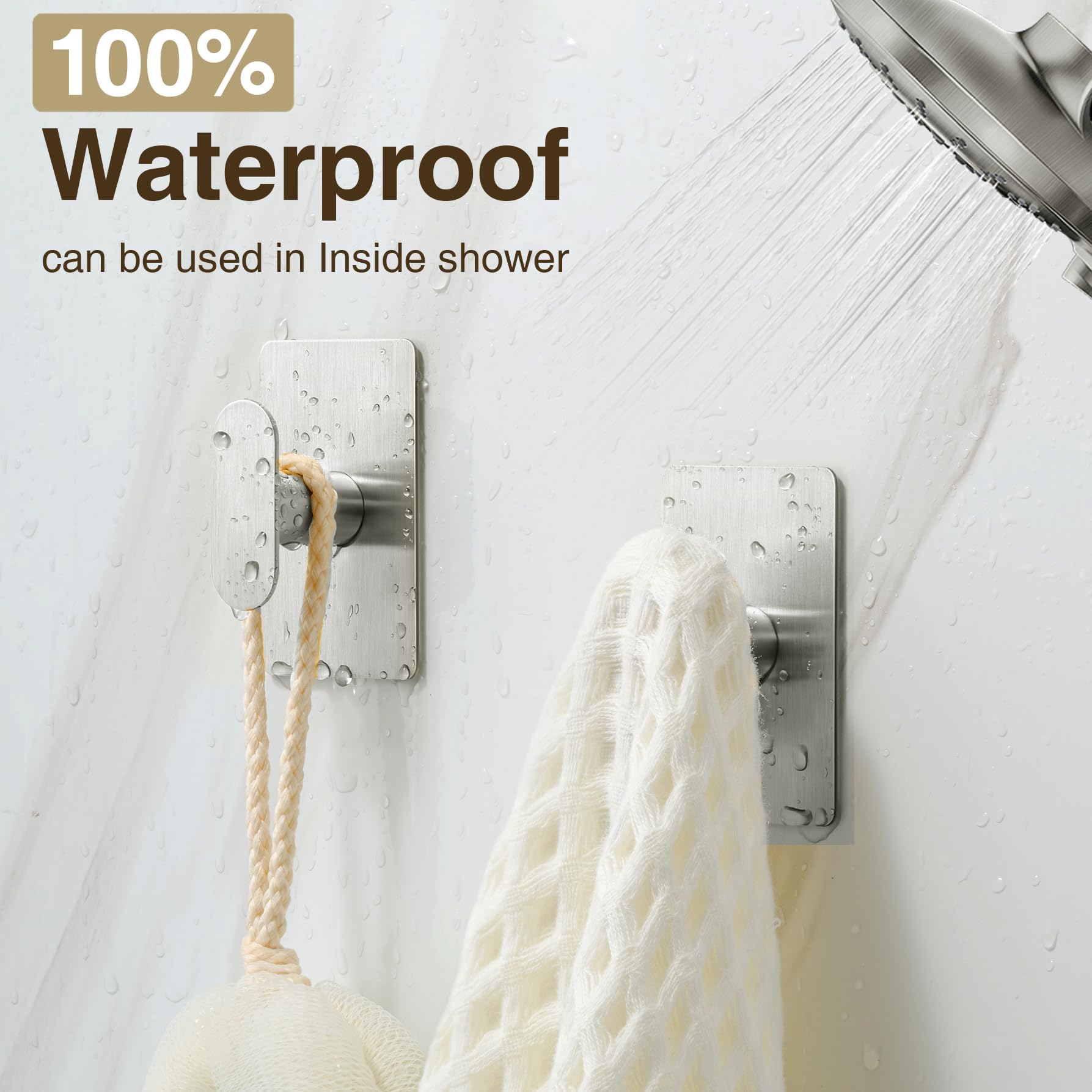 Snapklik.com : Adhesive Towel Hooks For Bathroom: 20LB Extra Strong ...