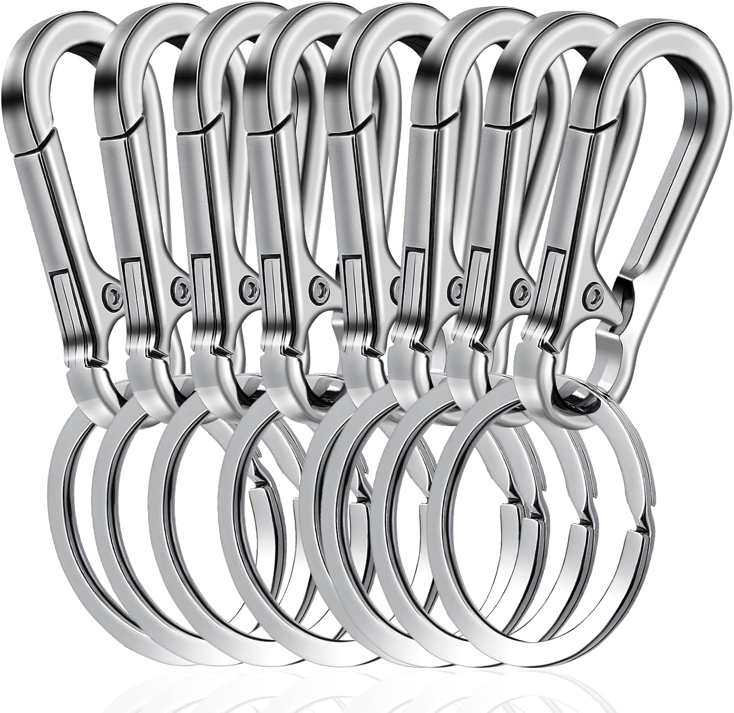 Amazon.com: Amaxiu 8 PCS Heavy Duty Zinc Alloy Keychain, Metal ...