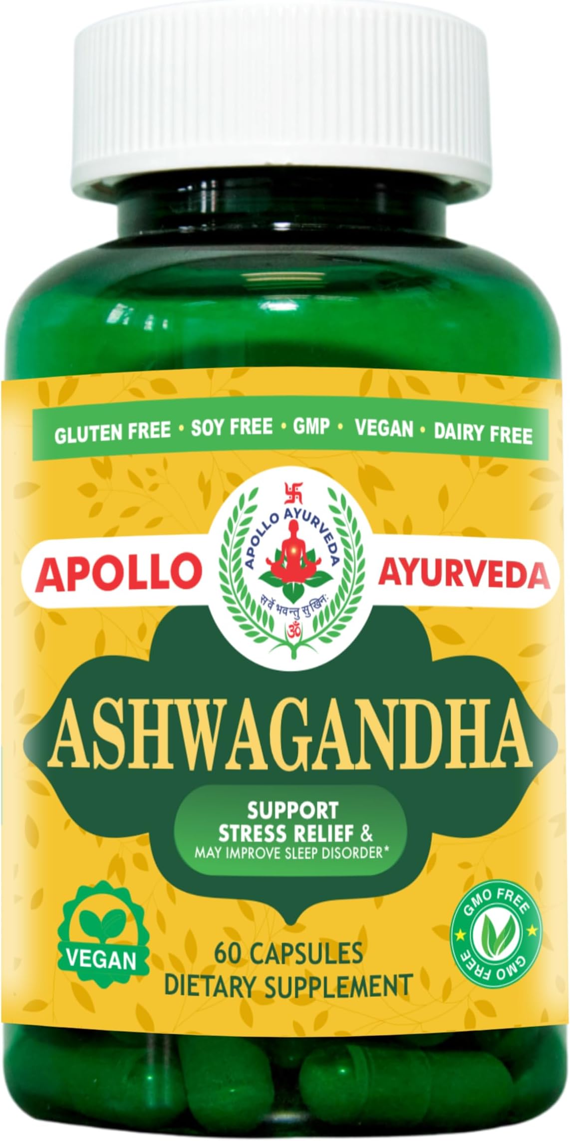 Amazon.com: Apollo Ayurveda Organic Ashwagandha Capsules - 5000 mg ...