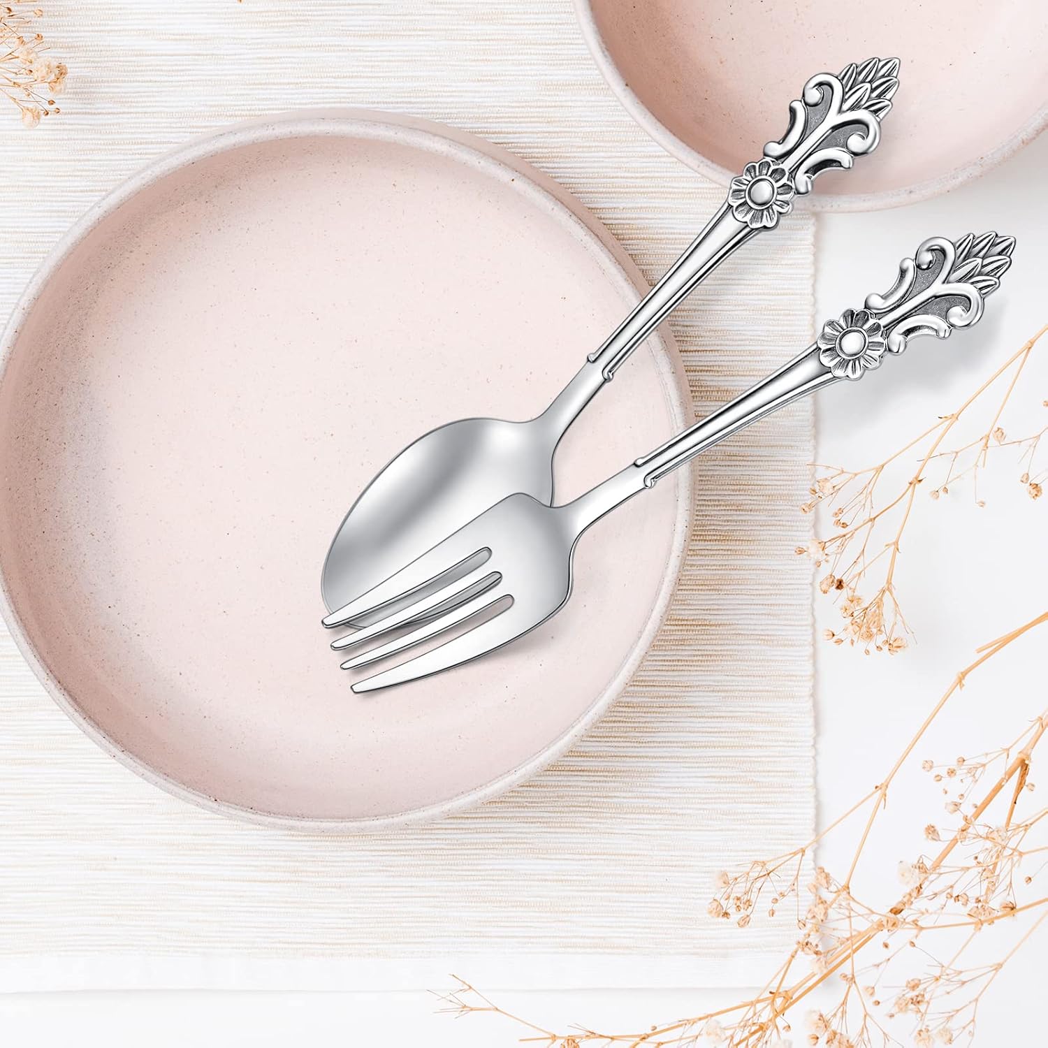 Buy 999 Silverware Set, Sterling Silver Flatware Set for 1, Royal ...