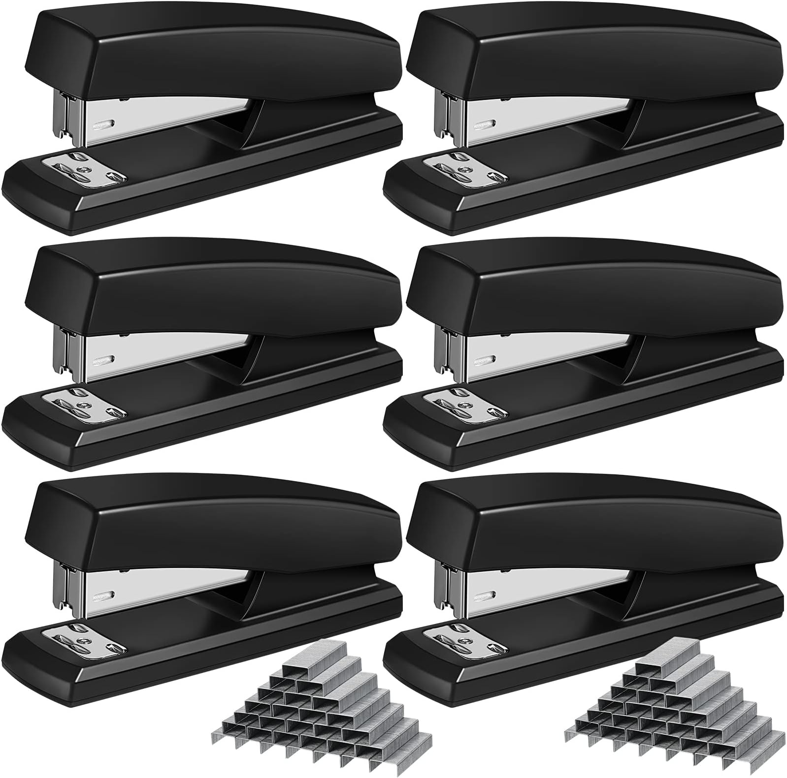 Amazon.com : Yahenda 6 Pieces Metal Desktop Stapler with Staples Heavy ...