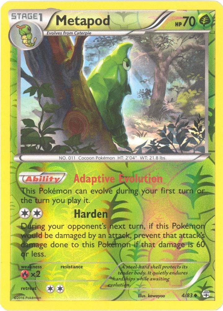 Amazon.com: Pokemon - Metapod (Apr-83) - Generations - Reverse Holo ...