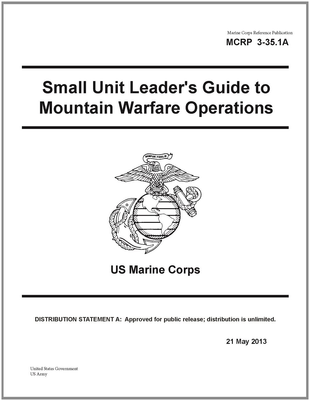 Amazon.com: Marine Corps Reference Publication MCRP 3-35.1A Small Unit ...