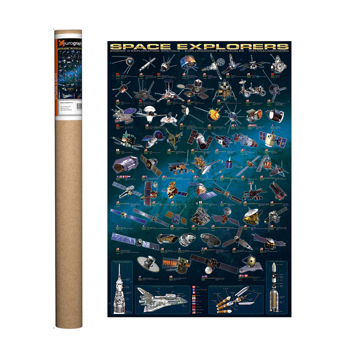 Amazon.com: EuroGraphics Space Explorers Poster, 36 x 24 inch: Posters ...