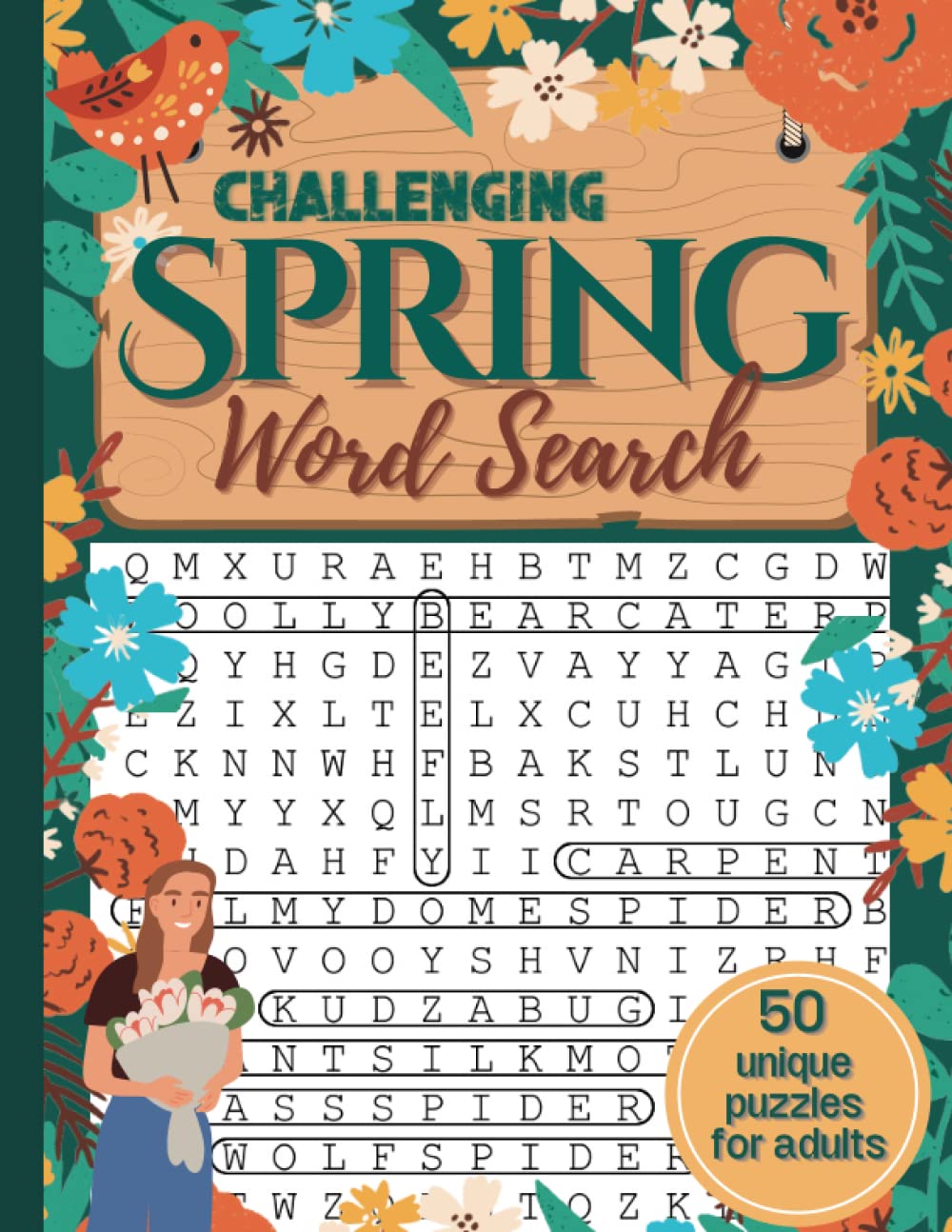 Challenging Spring Word Search Puzzle Book for Adults: Spring themed ...