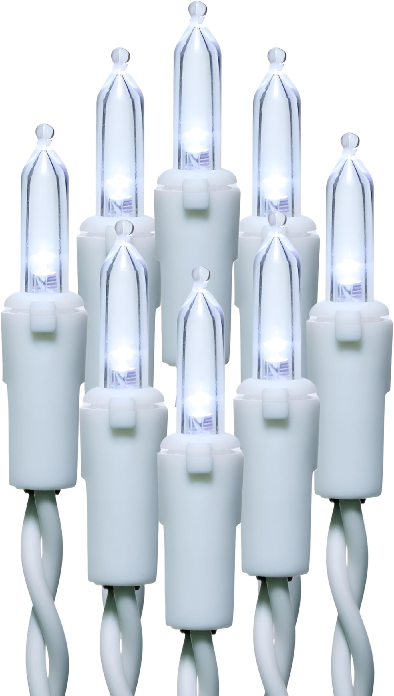 JinBest 150 LED White Christmas Lights Plug in, UL Listed and ...