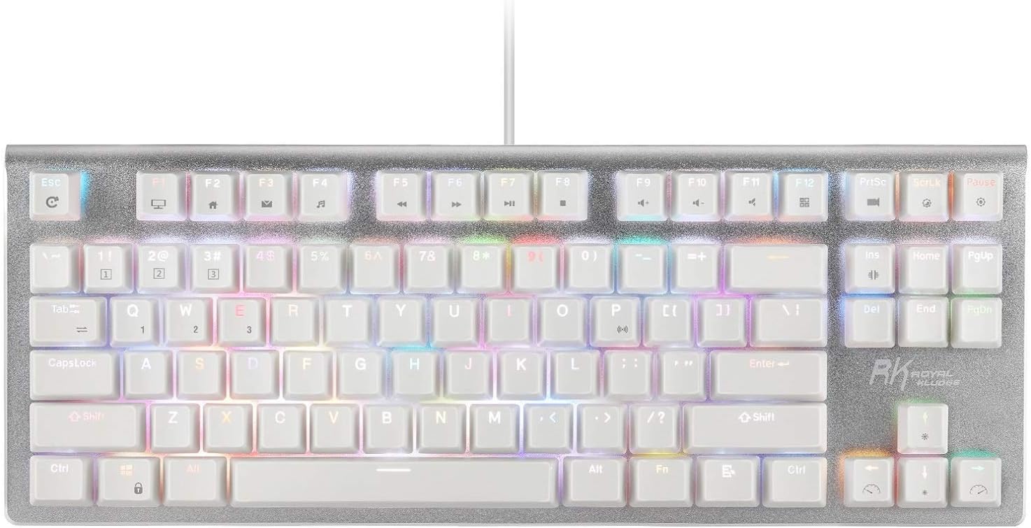 Amazon.com: RK87 Pro RGB Mechanical Keyboard, Wired/Wireless Bluetooth ...