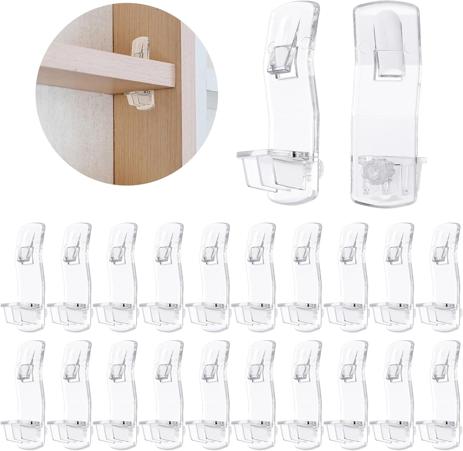Amazon.com: Plastic Locking Shelf Pins 20 PCS Self-Locking Shelf ...