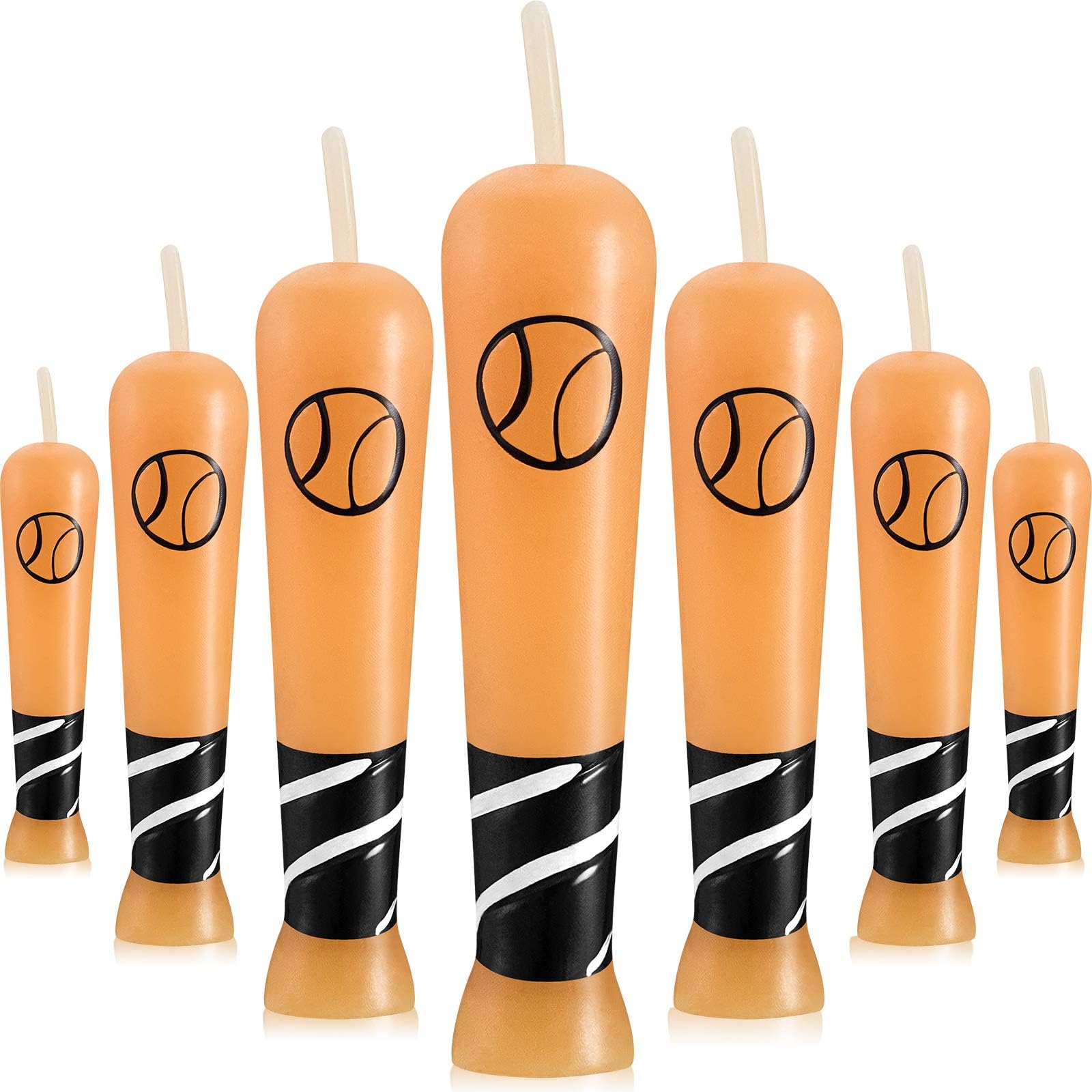 Amazon.com: 18 Pieces Baseball Bat Candle Baseball Sports Birthday ...