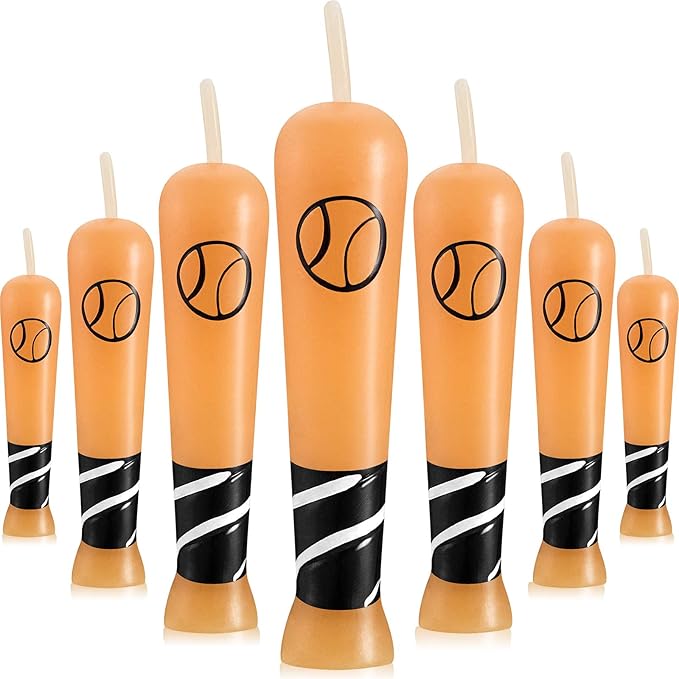Amazon.com: 18 Pieces Baseball Bat Candle Baseball Sports Birthday ...