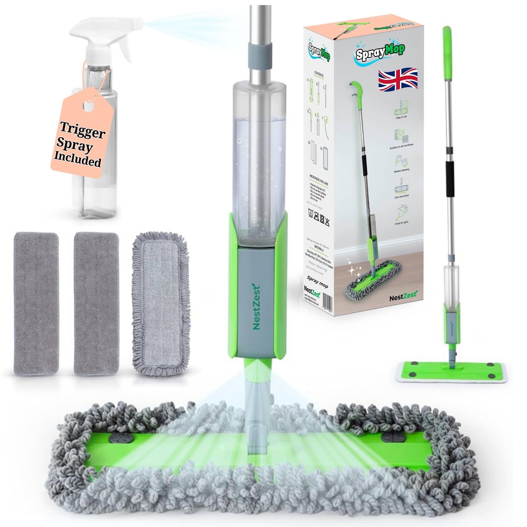 Nest Zest Spray Mop - Mops for cleaning floors | Spray mop with ...
