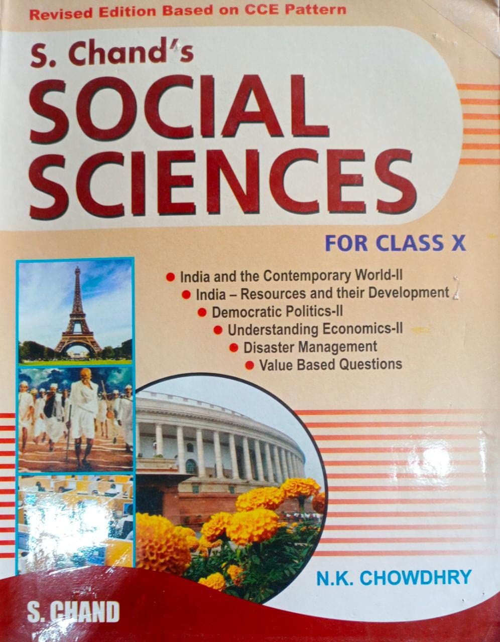 S Chand's Social Sciences Class 10 By NK Chowdhry (S) : NK Chowdhry ...