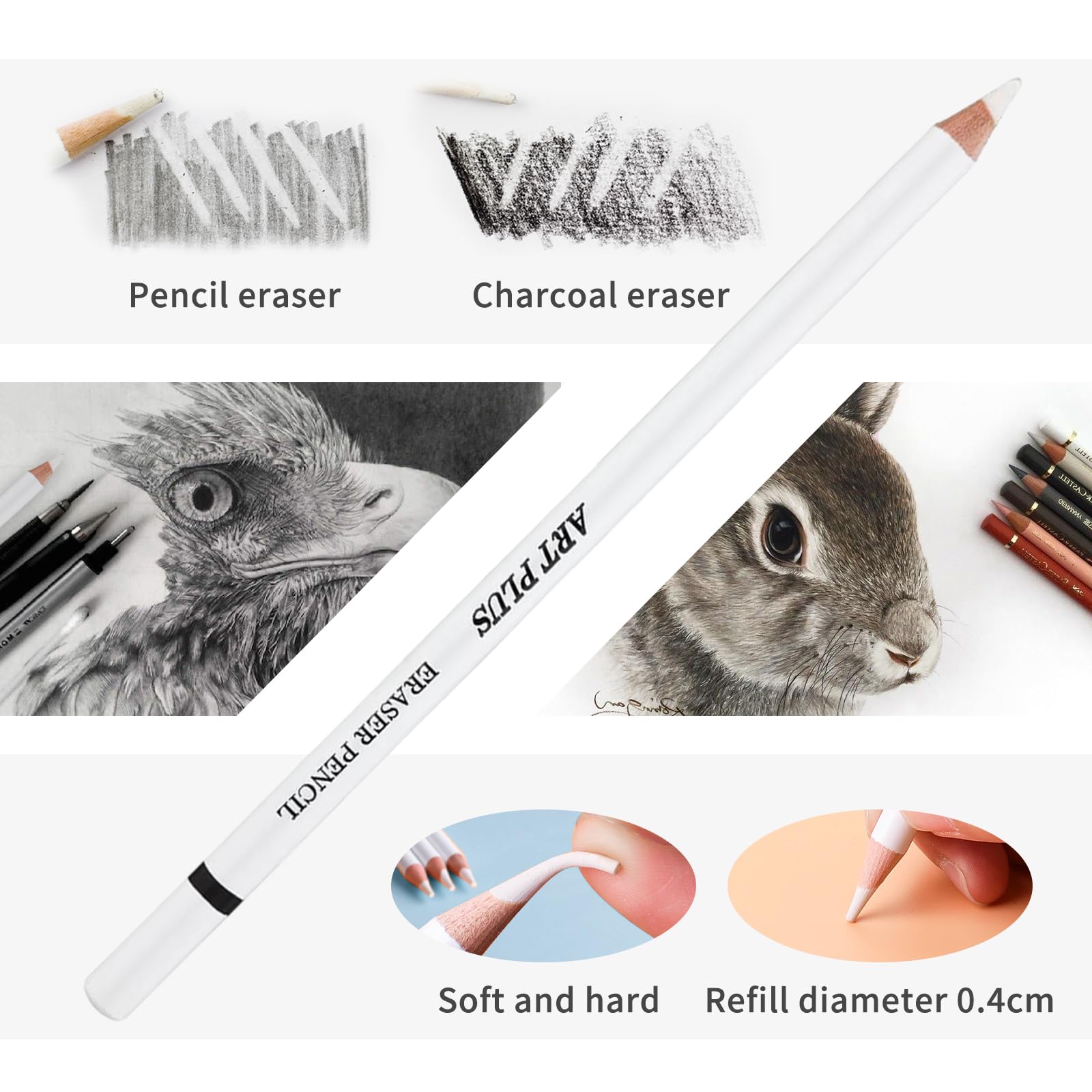 White Rubber Pencil Eraser