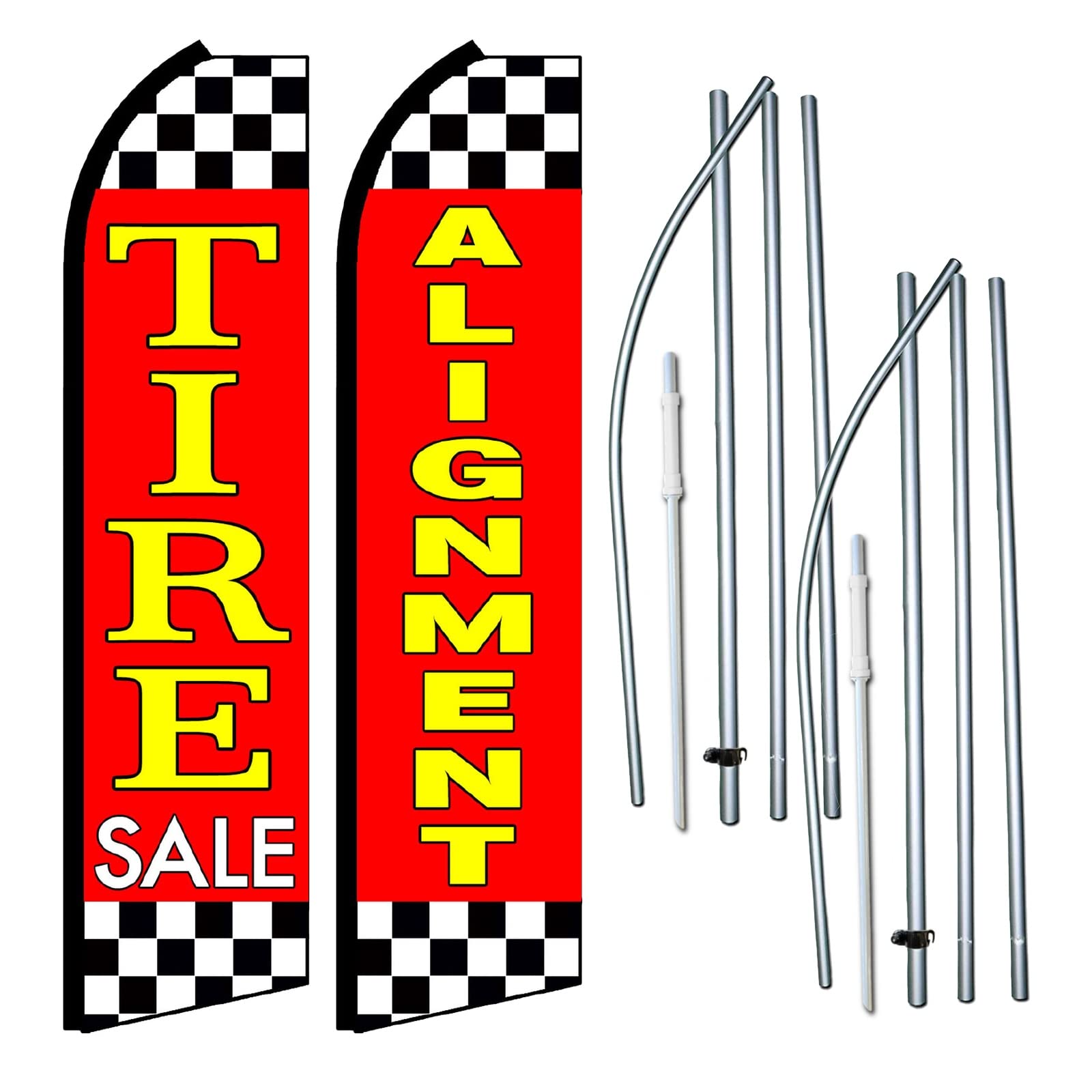 Amazon.com: Tire Sale/Alignment - 2 Pack of Swooper Feather Flag Sets ...