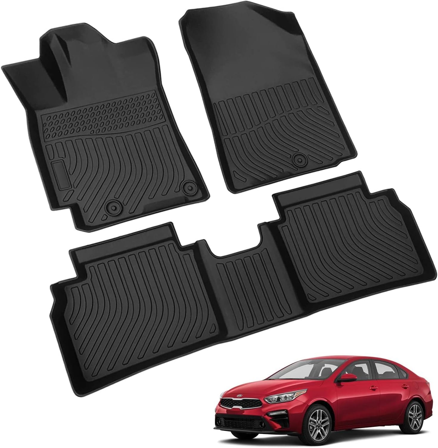 Amazon.com: Landrol Car Floor Mats Replacement for Kia Forte 2019-2024 ...