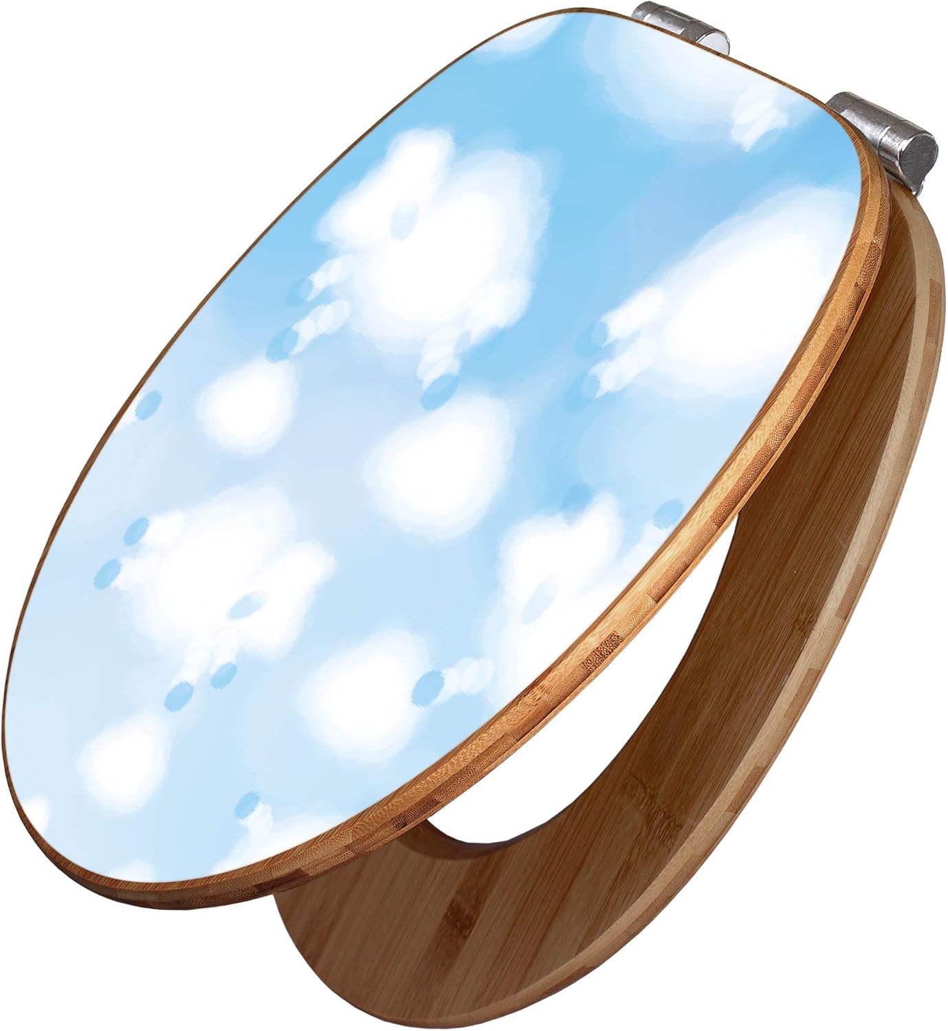 banjado Designer Toilet Seat Bamboo Soft Close 45.8 x 37.5 cm / Toilet ...