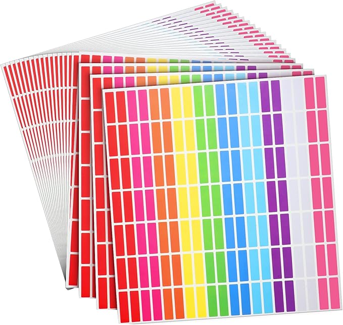 Amazon.com : Tallew 10 Color Color Coding Labels Rectangle Colored ...