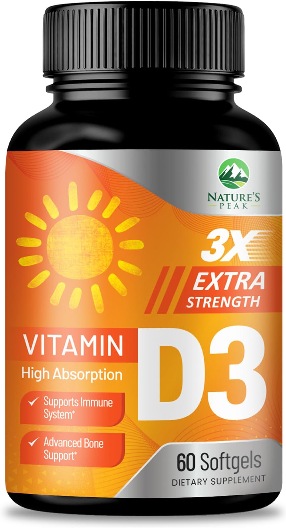Amazon.com: D3 Vitamin 5000 IU Softgels (125 mcg), 30 Softgels - High ...
