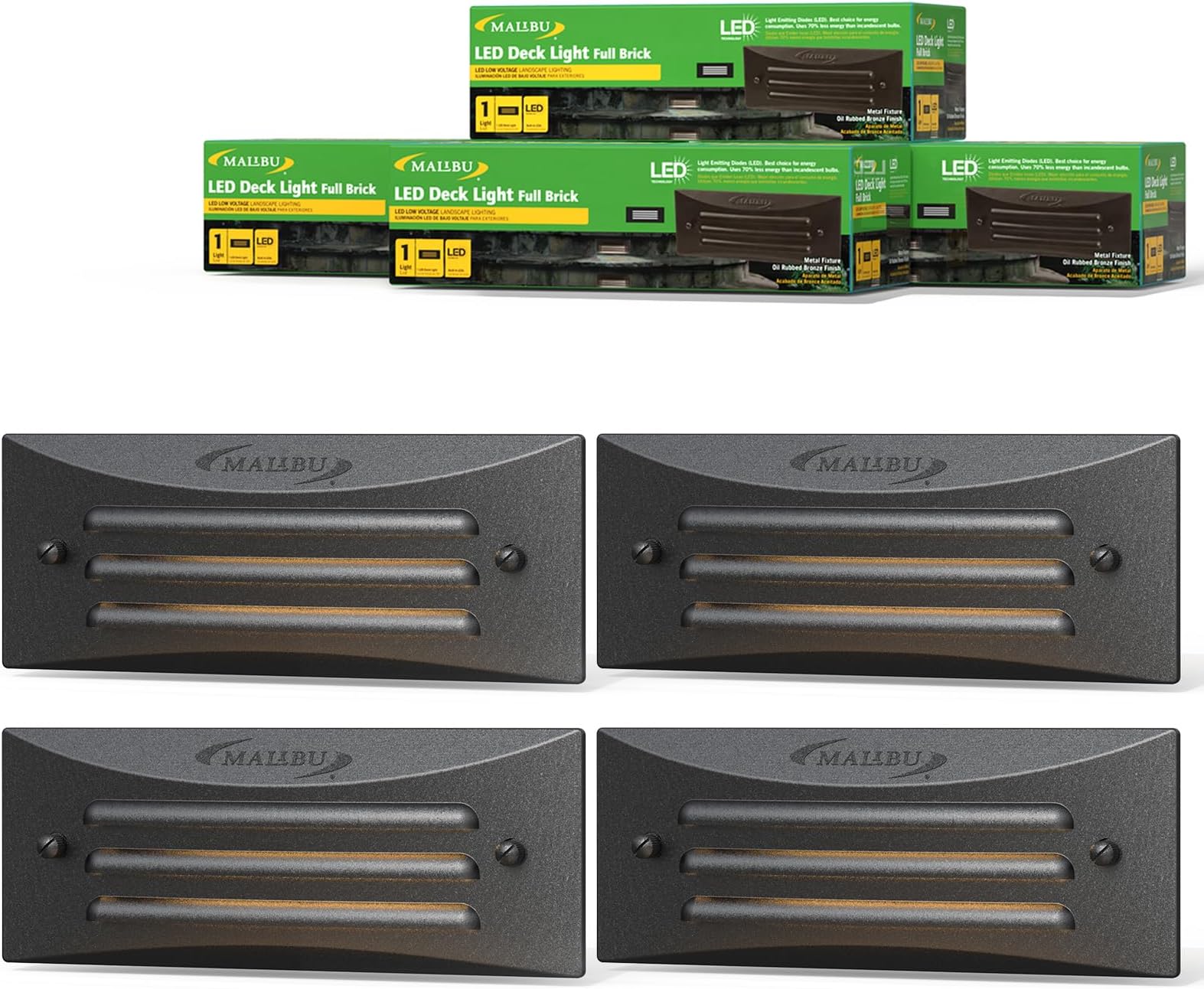 Malibu Deck Light Full Brick Low Voltage Landscape Lighting 12V Steps ...