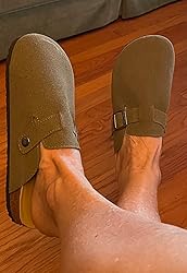 Amazon.com | Clogs for Women Suede Soft Leather Clogs Classic Cork Clog ...